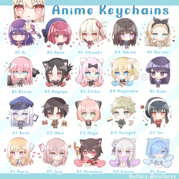 アニメ アクリルキーホルダー Nullary Booth