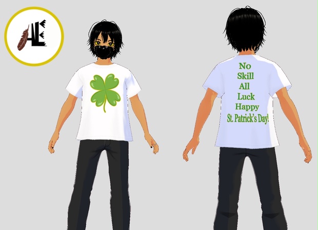 FREE VRoid St. Patrick's Day shirt (3 colors) - thraeshervt - BOOTH