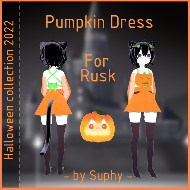 Rusk Halloween Pumpkin Dress (for Rusk) - suphy - BOOTH