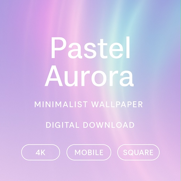 Pastel Aurora – Minimalist Pastel Wallpaper - simple-studio - BOOTH