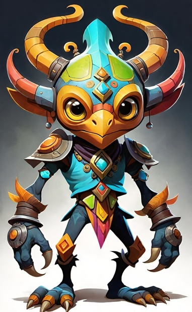 Vibrant Horned Creature - namat - BOOTH