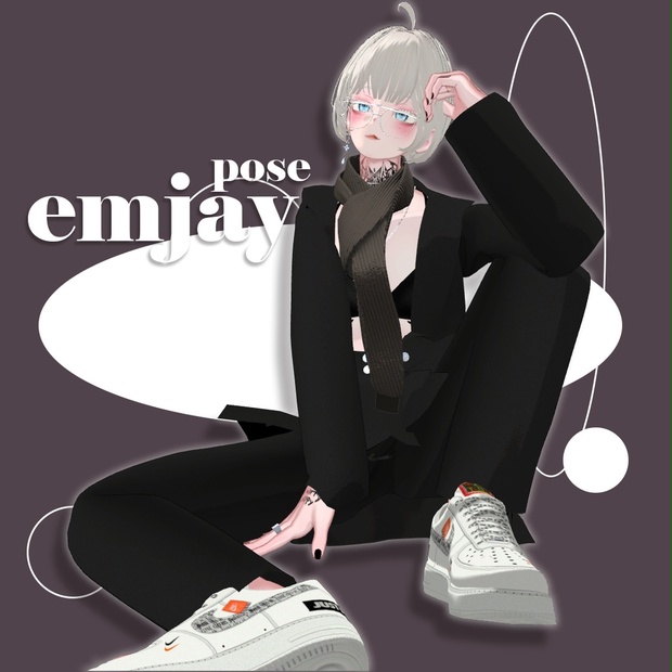 [EMJAY] 머리 지탱하고 앉아있는 포즈 - emjay - BOOTH