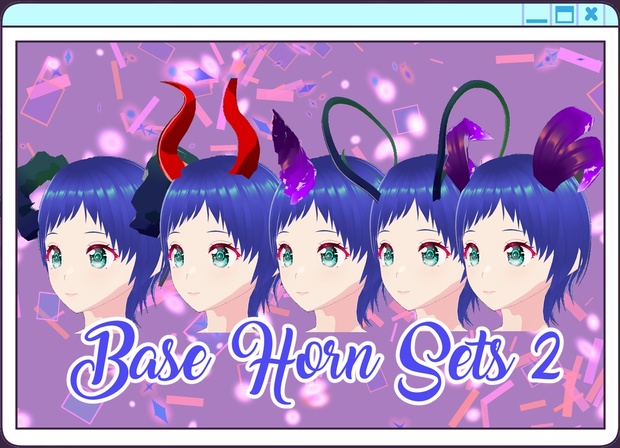 [VROID] Base Horn Sets 2 - The Donut Witch Bakery - BOOTH