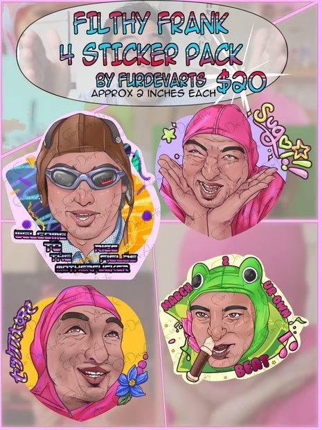 Pink Guy Sticker pack - FurDevArts - BOOTH