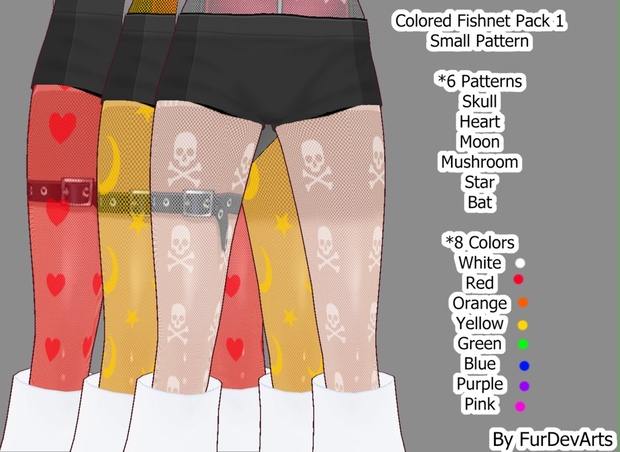 VROID!! // COLORED SMALL Pattern Fishnets Pack 1 // Vroid Stable&Beta ...