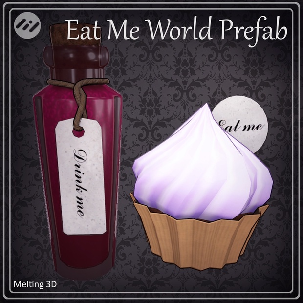 Alice in Wonderland Eat Me Avatar Scaling World Prefab - melting - BOOTH