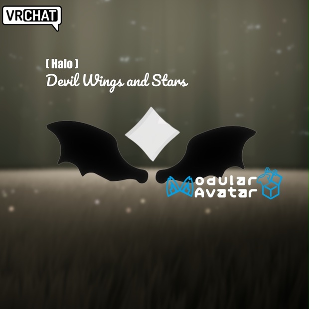 [VRChat]( Halo )Devil Wings and Stars - areng - BOOTH