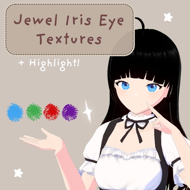 【VRoid】Jewel Iris Eye Textures | 4 Colours + Highlight (FREE ...