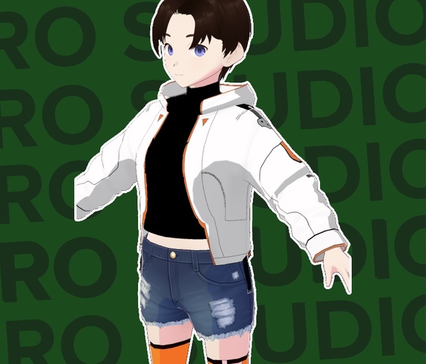 Hoodie cyberpunk tech wear scifi modern casual Vroid texture ...