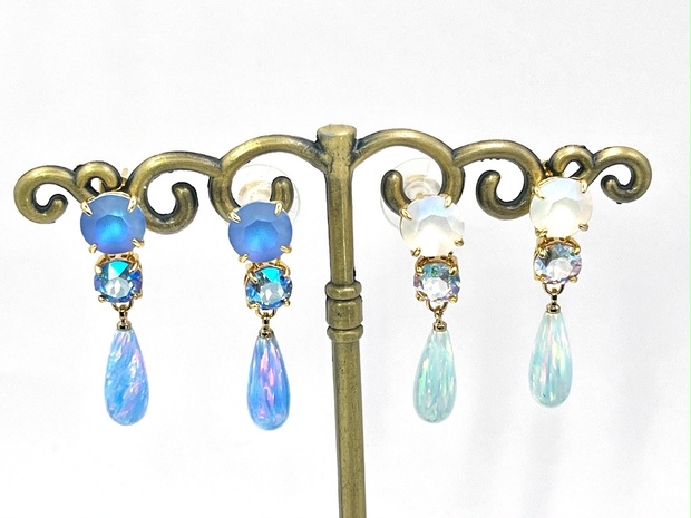 ドロップオパールのピアス - 箱庭EDEN - BOOTH