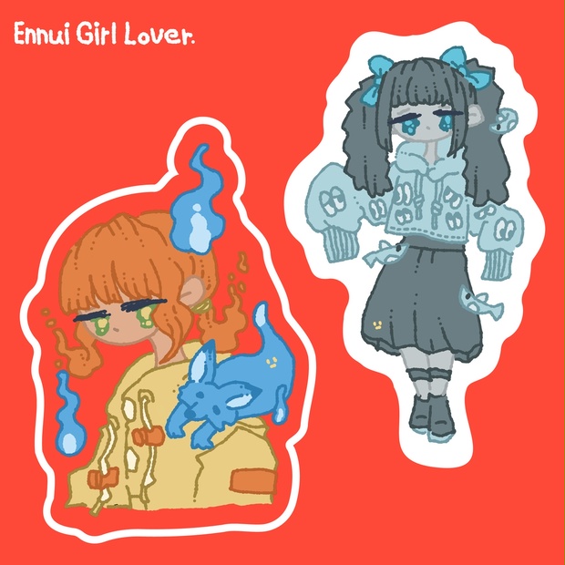 Osoroshi Girl ステッカーセット【Ennui Girl Lover】 - '-' - BOOTH
