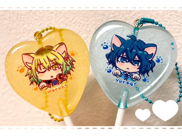 にゃにゃにゃ🐾ペロキャンキーホルダー - mtk-dropdrop - BOOTH