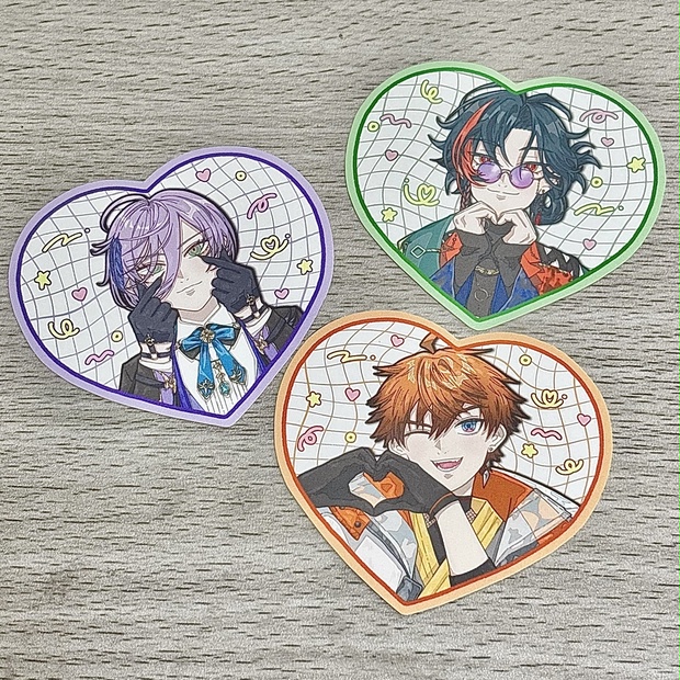 3SKMハートステッカーセット - tti-007 - BOOTH