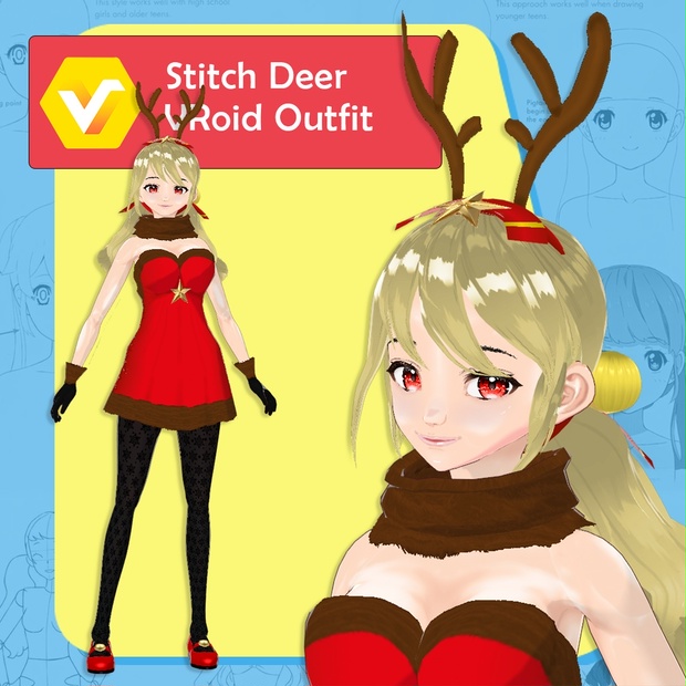 Stitch / Deer Outfit - Rex Mun VRChar - BOOTH