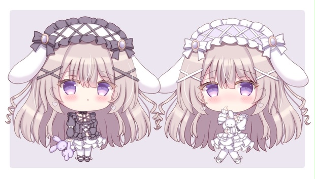 【COMIC1☆26】SDアクスタセットB(黒もなかちゃん・白もなかちゃん) - みみストリーム - BOOTH