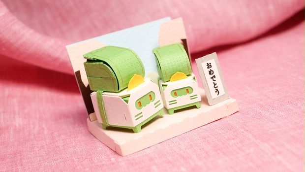 はこねこ ランドセルのおやこ きみどり - こんにちは工房 - BOOTH