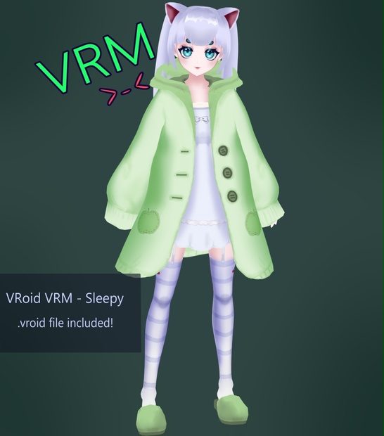 VRoid製VRMモデル-Sleepy - Reddico - BOOTH