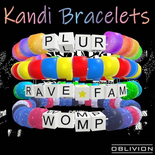 Kandi Rave Bracelets [VRChat] - oblivionvr - BOOTH