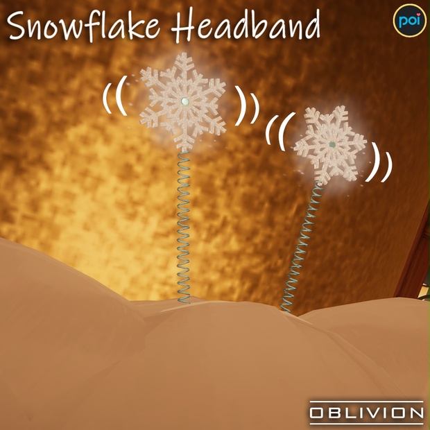 Snowflake Spring Headband Christmas [VRChat] - oblivionvr - BOOTH