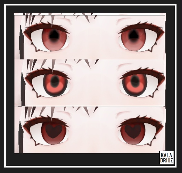 Vroid Studio | Red Eyes Texture Pack - kaladriuz - BOOTH