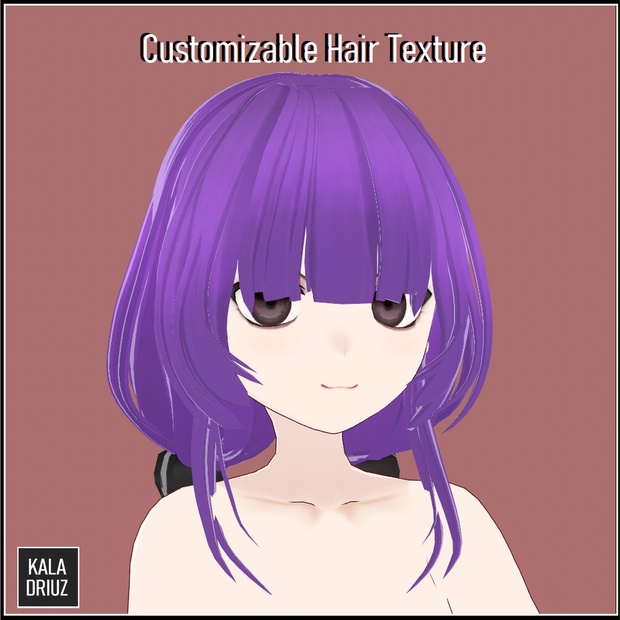Simple Customizable Hair Texture for Vroid - kaladriuz - BOOTH