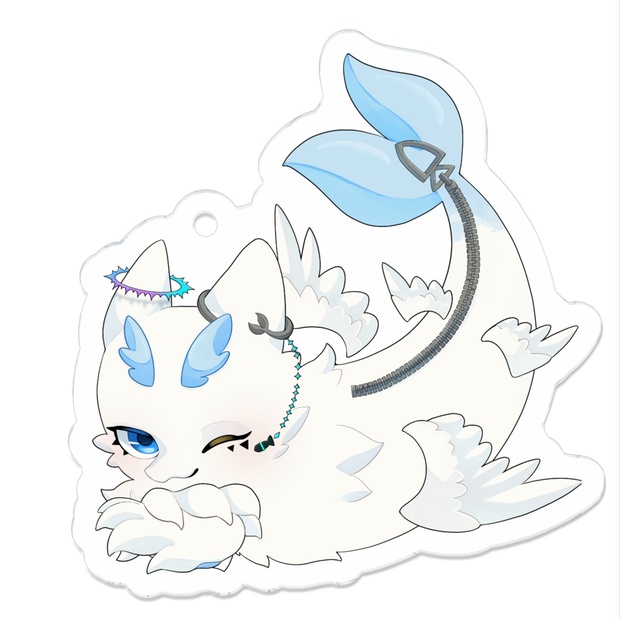 ぬいちゃんアクリルキーホルダー(寝そべりver.) - nui shop - BOOTH