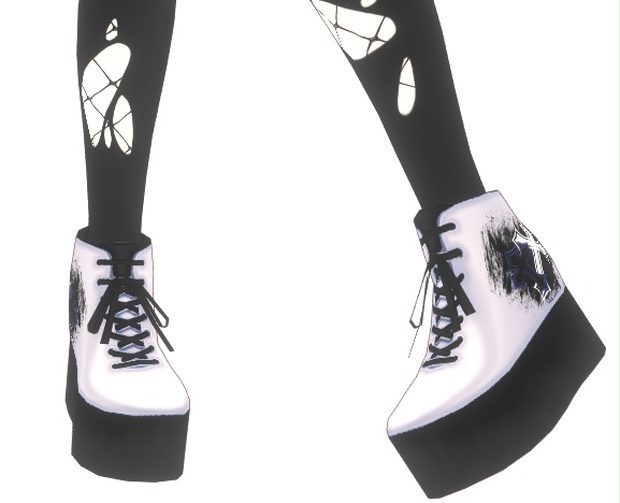[ Vroid ] Goth Platform Shoes - Hachi - BOOTH