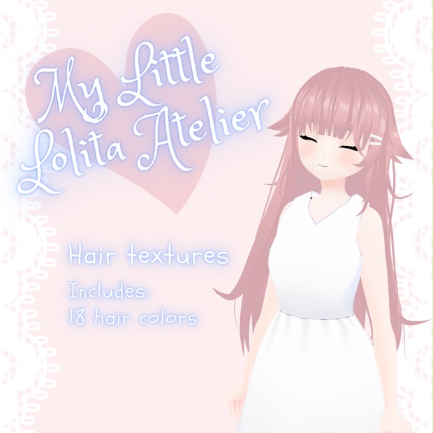 【VRoid 】♥ Hair Textures♥ 髪の色 18 colors includes normal, vibrant and ...