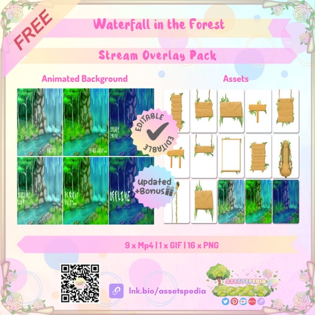 [F2U] Waterfall In the forest Overlay Pack - AssetsPedia - BOOTH