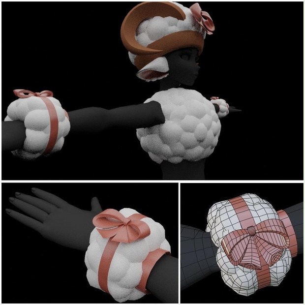 【3Dモデル VRChat】Sheep Accessories 羊のアクセサリー - Beans - BOOTH