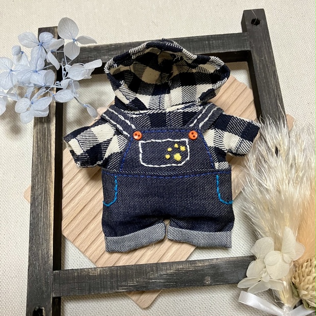 刺繍入りサロペット＆パーカー - lamb-s-nui - BOOTH