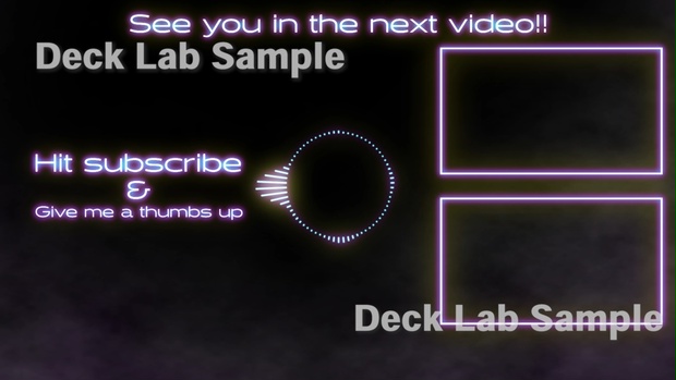 YouTube用エンディング動画【Chilled】 - Deck Lab - BOOTH