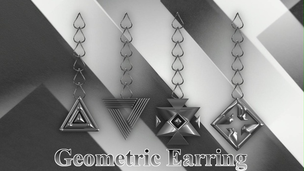 【FREE】GeometricEarring【VRChat】 - A.Y.Storage - BOOTH