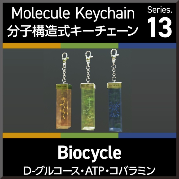 Molecule Keychain Series.13 Biocycle - ショップみしま - BOOTH
