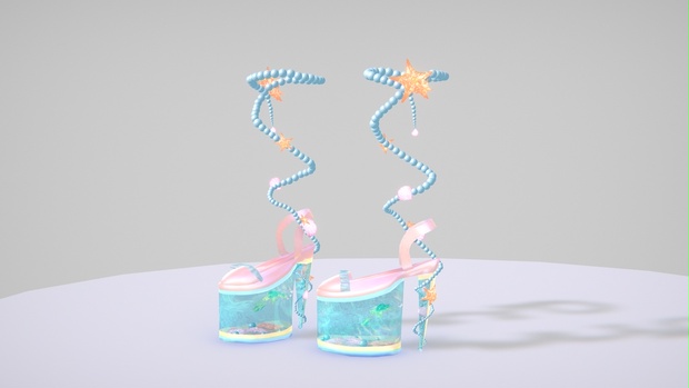 Mermaid Heelz - マーメイド ハイヒール VRChat向けオリジナル3Dアバタ FBX unitypackage - はなえちゅ ...