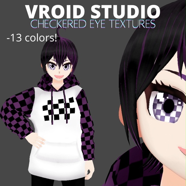 [VRoid] Checkered Eye Texture Pack - briaryoung - BOOTH