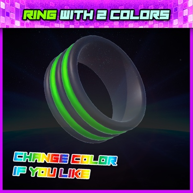 Ring or Bracelet with 2 Colors Area - Change Color - high quality - Megumin's VRC Store - BOOTH