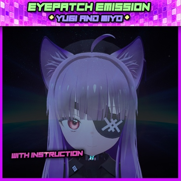 GLOWING Eyepatch for Avatar [Yugi and Miyo] - Megumin's VRC Store - BOOTH