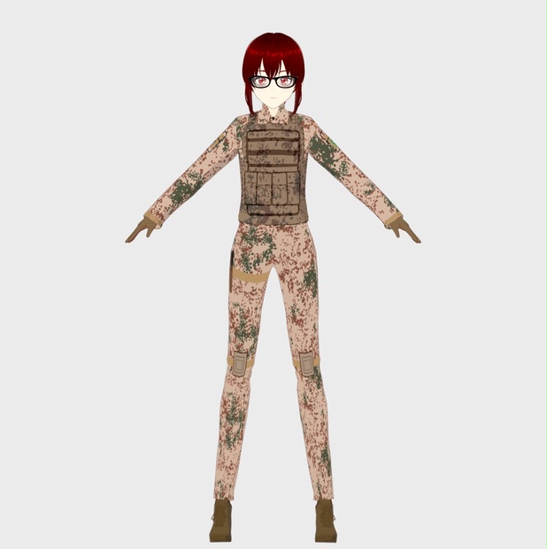 Bundeswehr (German Army) Vroid Arid Outfit - koki Najma - BOOTH