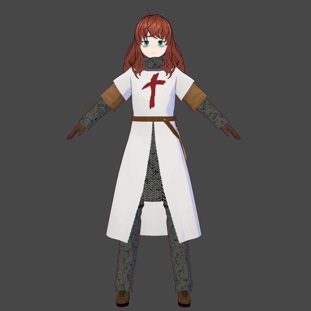 Medieval Knight OC Character Vroid Model - koki Najma - BOOTH