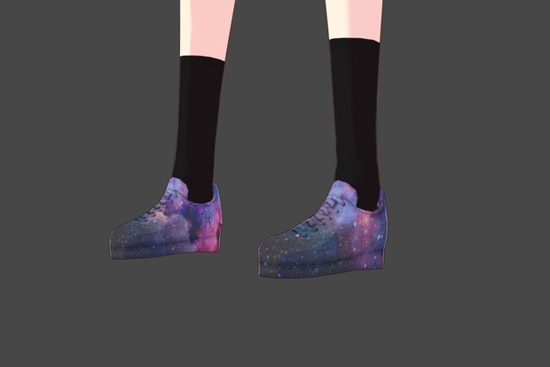 Galaxy-Themed Vroid Shoes - koki Najma - BOOTH