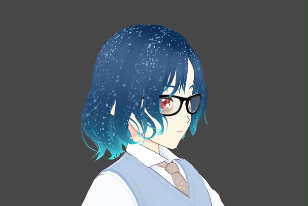Blue Stars Vroid Hair Texture - koki Najma - BOOTH