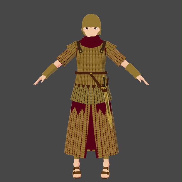 Bronze Age "Scale Armor" Vroid Model - koki Najma - BOOTH