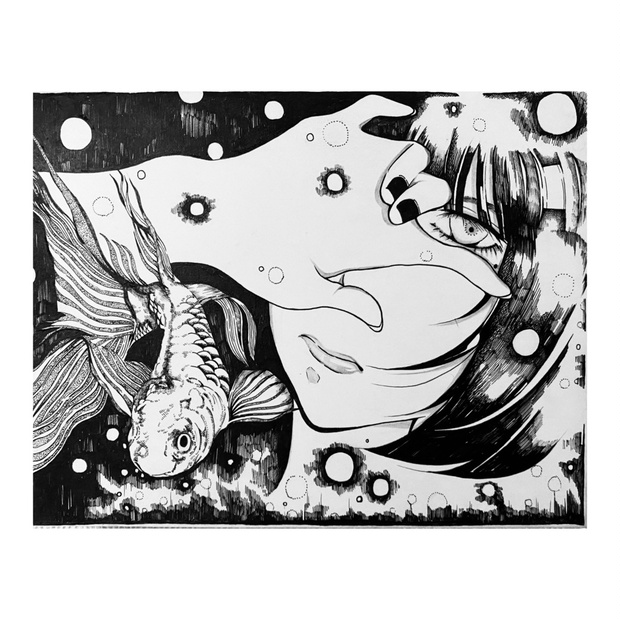 愁い オリジナルイラスト - kane - BOOTH