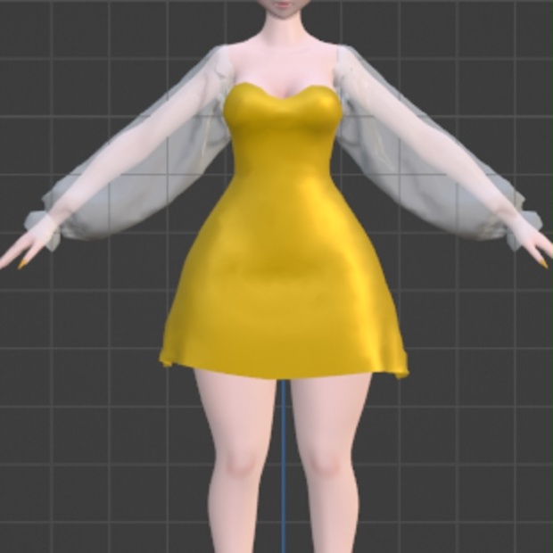 {VRChat} PuffSleeve Dress - PrinceOfFluff - BOOTH