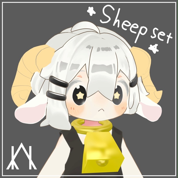 Sheep set [ear,horn,bell] [Mamehinata] - KAI_Hideout - BOOTH