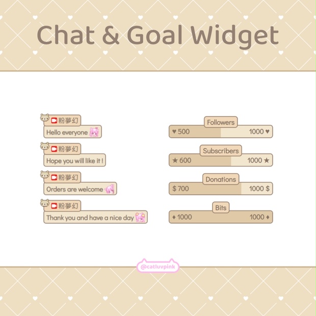 【配信】Bear - Chat and Goal Widget for Stream | Twitch/Facebook ...