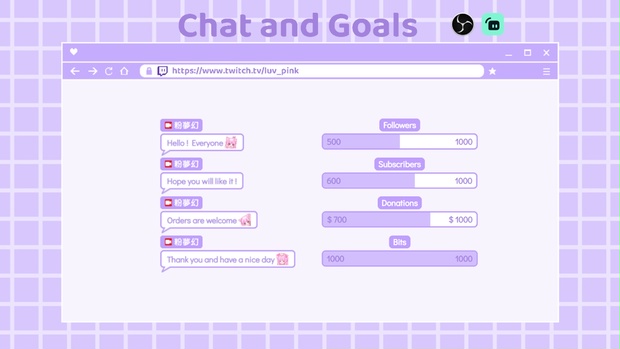【配信】Cute purple bubbles - Chat and Goals for Stream - Twitch/Youtube ...