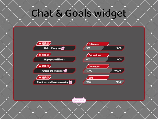 【配信】Cyberpunk style red black - Chat and Goals for Stream - Twitch/Facebook Chat Box - ♡ Luv ...