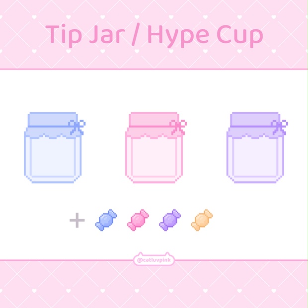 【配信】Pixel square jar - Tip jar/Hype Cup Widget for Stream | Twitch ...